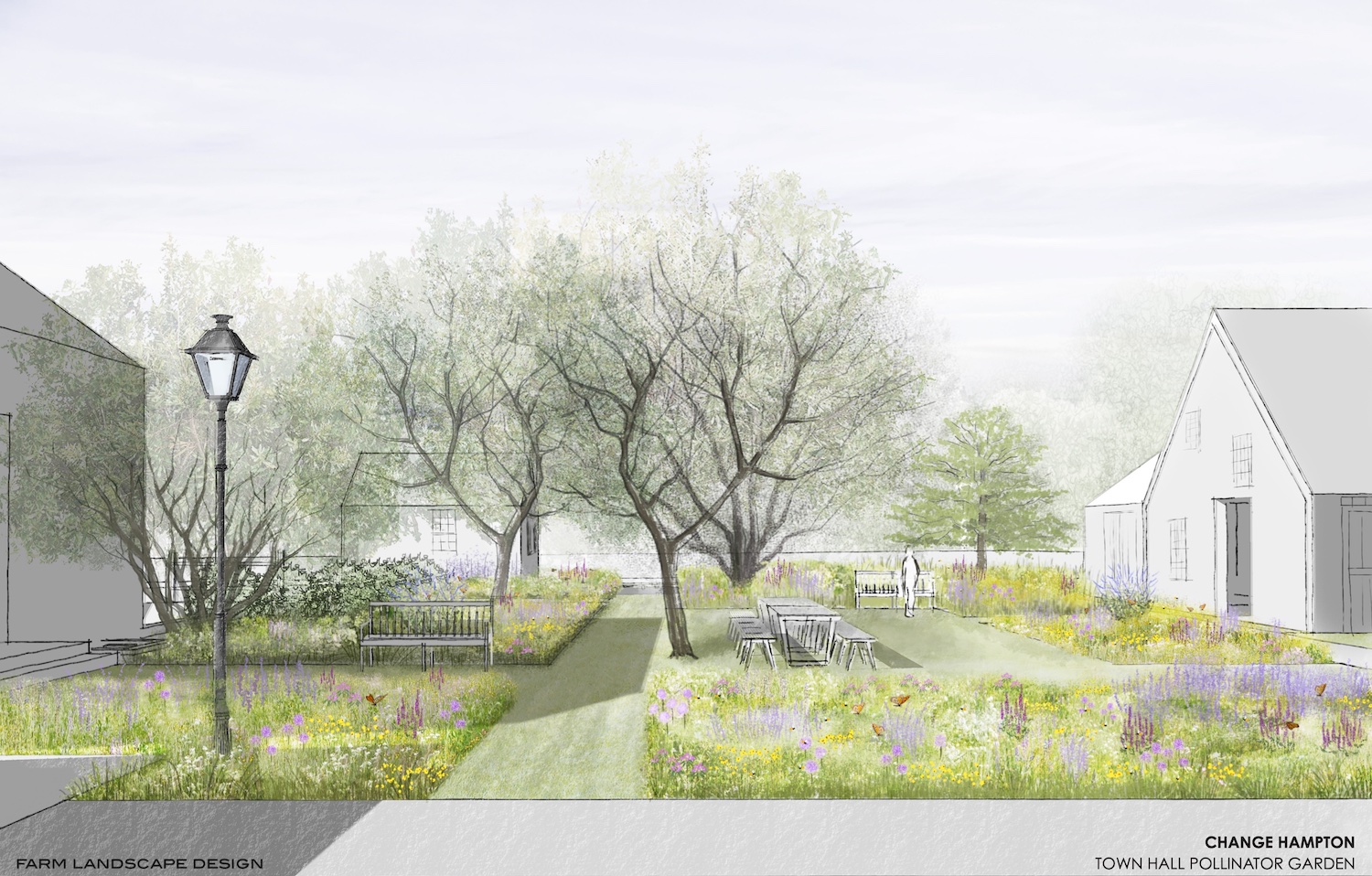 Pollinator Garden Unveiled at Town Hall | The East Hampton Star