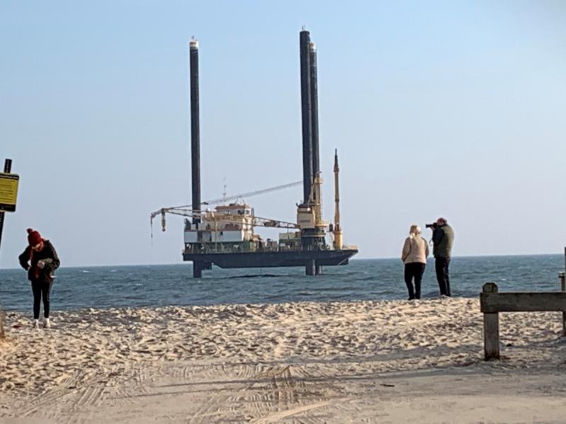 Orsted’s Giant Barge Is Back Off Wainscott | The East Hampton Star